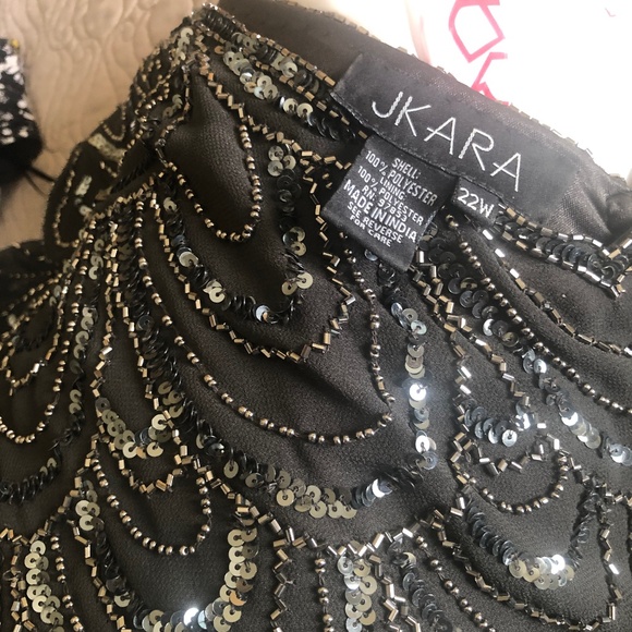 J Kara | Dresses | 2 Formal Long Hand Beaded Dress Gray And The Other ...